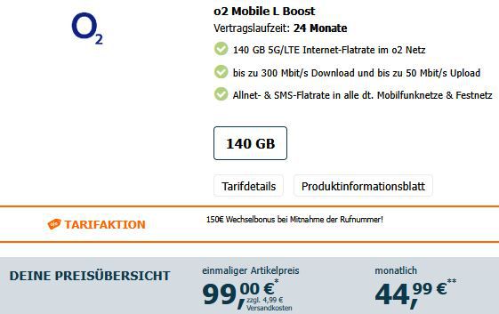 Samsung Galaxy S24 Ultra für 99€ + o2 ALlnet 140GB für 44,99€ mtl ...