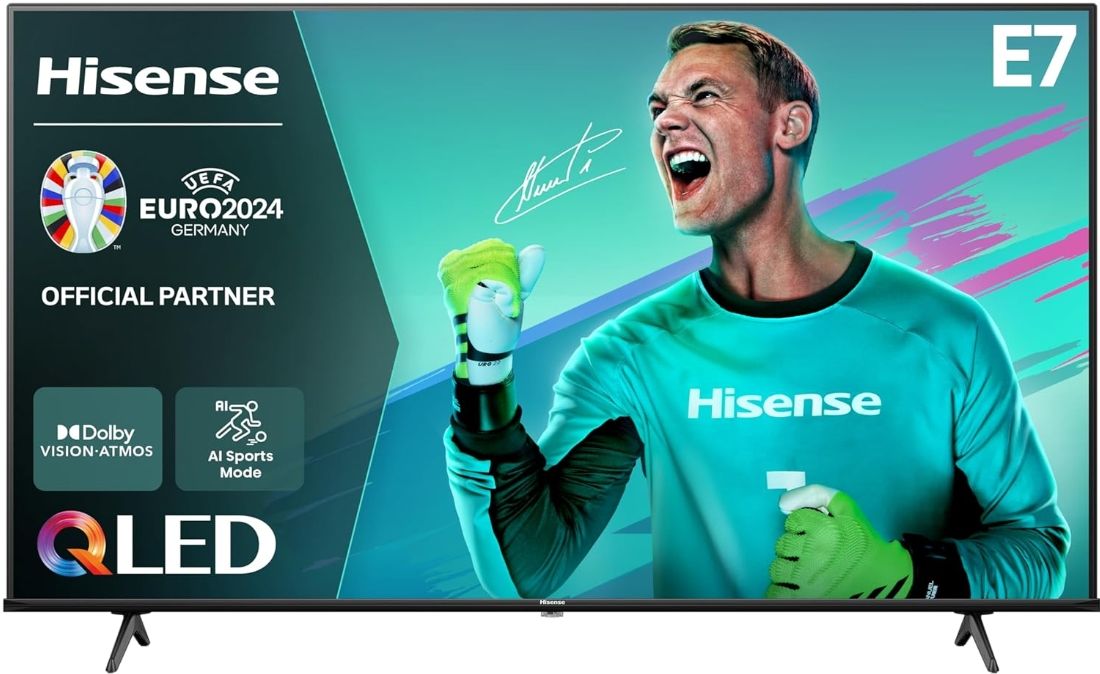 📺 Hisense 75E7NQ UHD QLED TV mit 75 Zoll für 589€ (statt 869€)