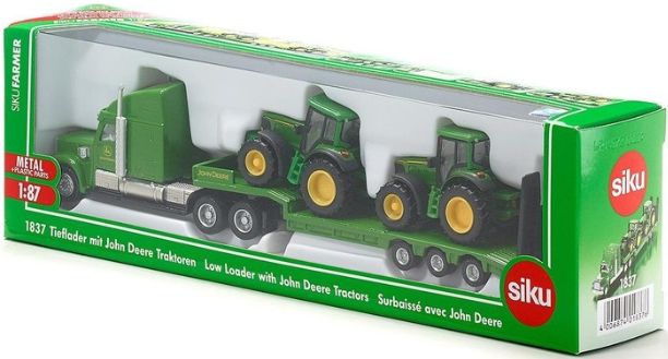 🚜 Bestseller! siku 1837 Tieflader + 2 John Deere Traktoren - Maßstab 1:87 für 11,99€ (statt 22€)