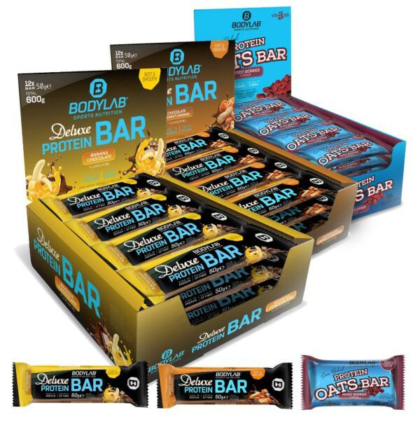 36x 50g Bodylab Deluxe Proteinriegel Bundle + 12x 45g Joe´s Core Bars ...
