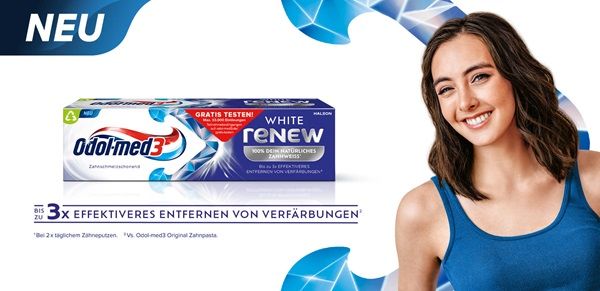 Odol-med3 WHITE RENEW kostenlos ausprobieren