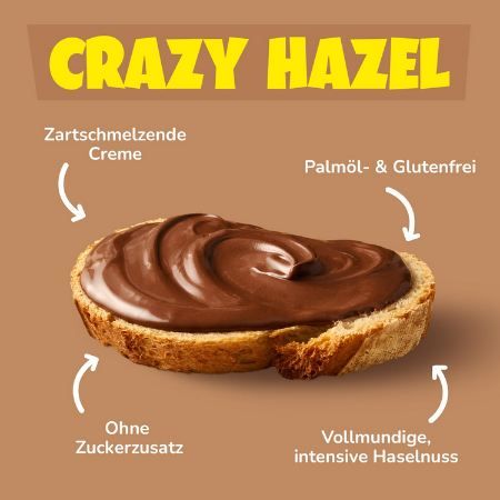 🌰 6er Pack ahead Crazy Hazel Haselnusscreme ohne Zuckerzusatz für 25,45 ...