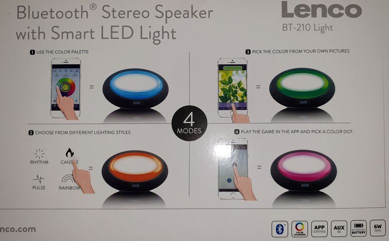 📻 Lenco BT-210 Bluetooth Lautsprecher mit RGB für 14€ (statt 40€)