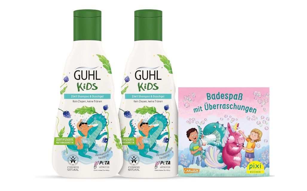 2x Guhl Kids Dino Shampoo & Duschgel + Pixi Buch für 6,37€ (statt 8,49€)