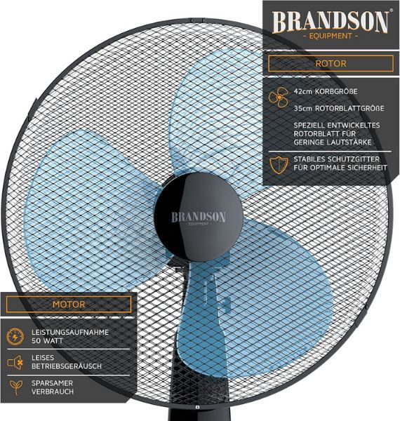 💨 Brandson WDP Standventilator mit Fernbedienung für 42,37€ (statt 50€)