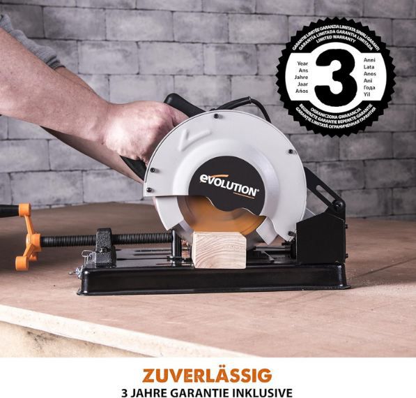 🪚 Evolution Rage 4 Kapp-Zug-Gehrungssäge inkl. Ø 185mm HM-Sägeblatt für ...