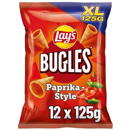 🫑 12er Pack Lay's Bugles Paprika XL mit 125g pro Packung für 23,99 ...