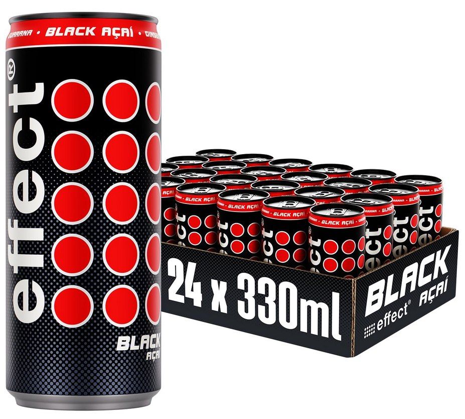 🥤 24x effect Energy BLACK ACAI, 0,33L ab 15,55€ (statt 26€) – 0,65€ pro ...