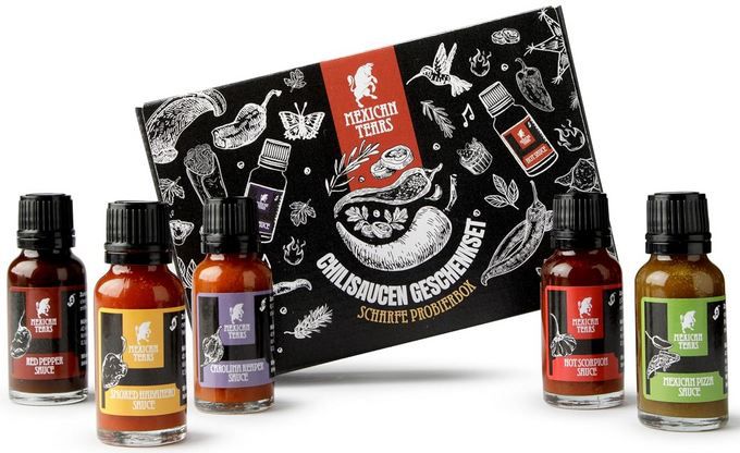 🌶️ 5er Pack Mexican Tears Chili Sauce Mini-Geschenkset für 11,99 ...