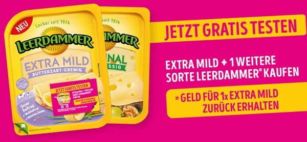 🧀 Leerdammer Extra Mild gratis ausprobieren