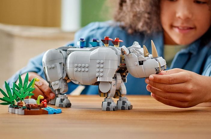 🦏💨 LEGO 31171 Creator 3in1 Wilde Tiere: Prächtiges Nashorn für 45,59 ...