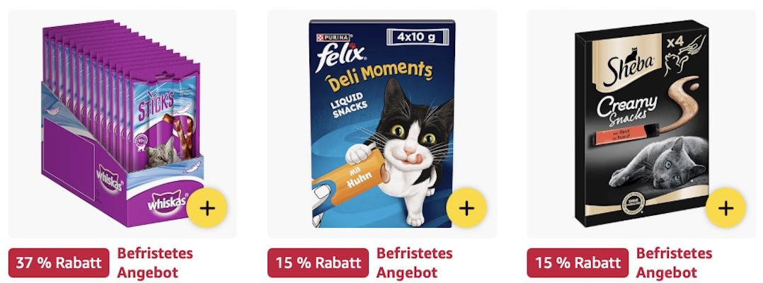 🐈 Amazon: Felix, Sheba, Whiskas Katzenfutter im Sale z.B. 84x 85g ...