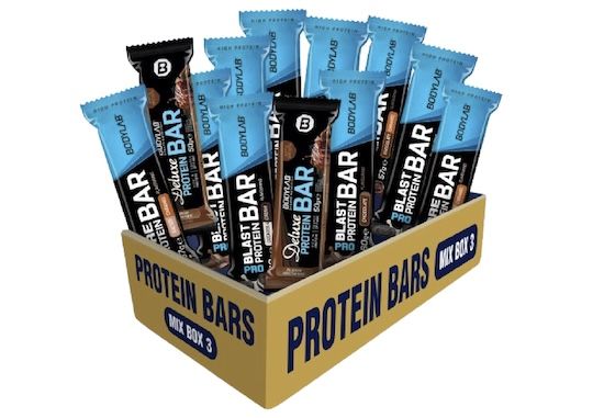 🍫 12er Bodylab Protein Bar Mix Box 3 mit je 50g-60g für 19,90€ (statt ...