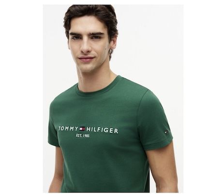 🟢👕 Tommy Hilfiger Logo Slim Fit Jersey T-Shirt für 24€ (statt 31€)