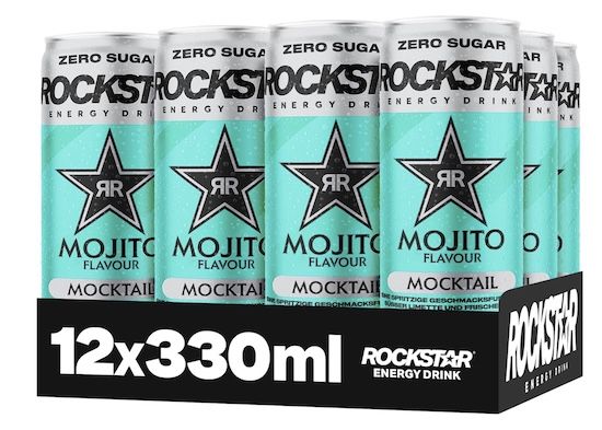 🍹 12x Rockstar Energy Drink Mocktail Mojito Zero Sugar für 11,99 ...